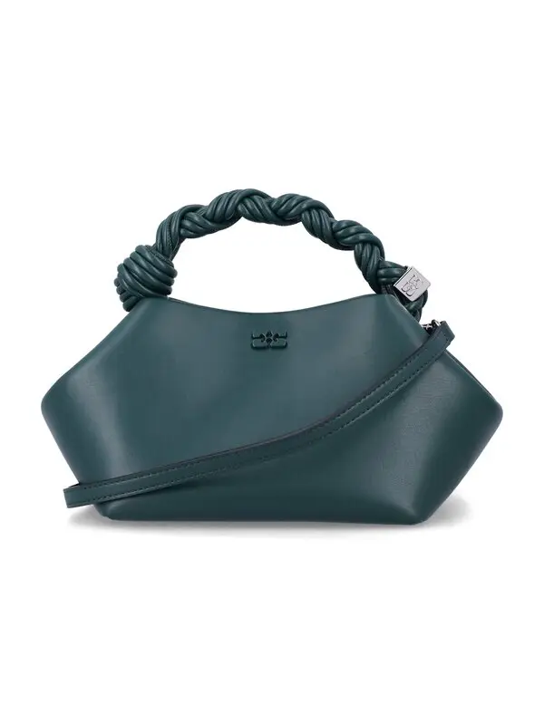 GANNI Braided Handle Shoulder Bag - Verde