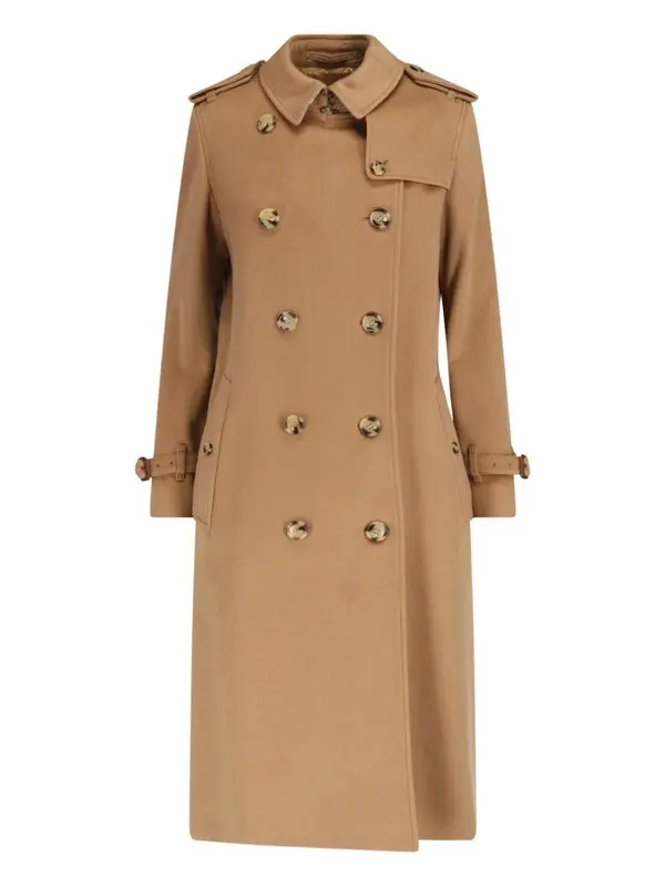 Burberry Double-breasted Long Cashmere Coat