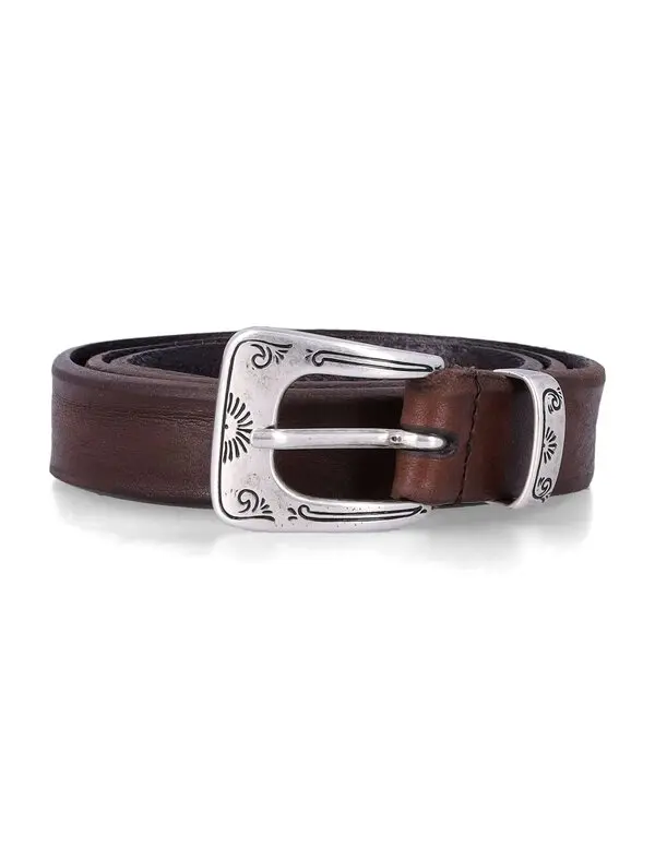 MANCINI 1979 Embossed Leather Western Belt
