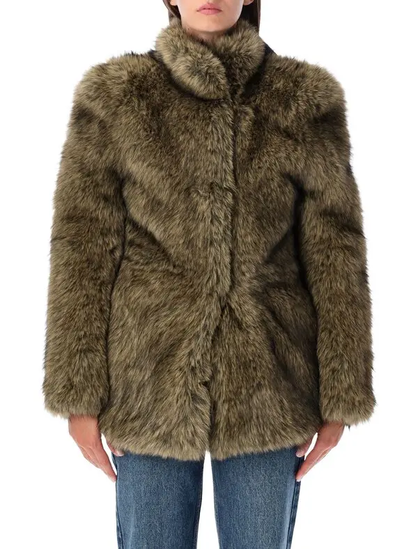 THE FRANKIE SHOP Faux Fur Short Coat