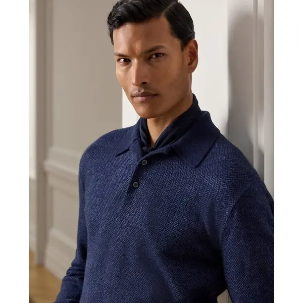 Ralph Lauren Linen-cashmere Polo Sweater