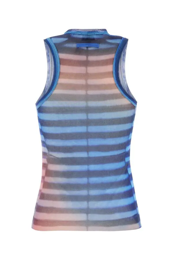 JEAN PAUL GAULTIER Printed Tulle Tank Top - Multicolor