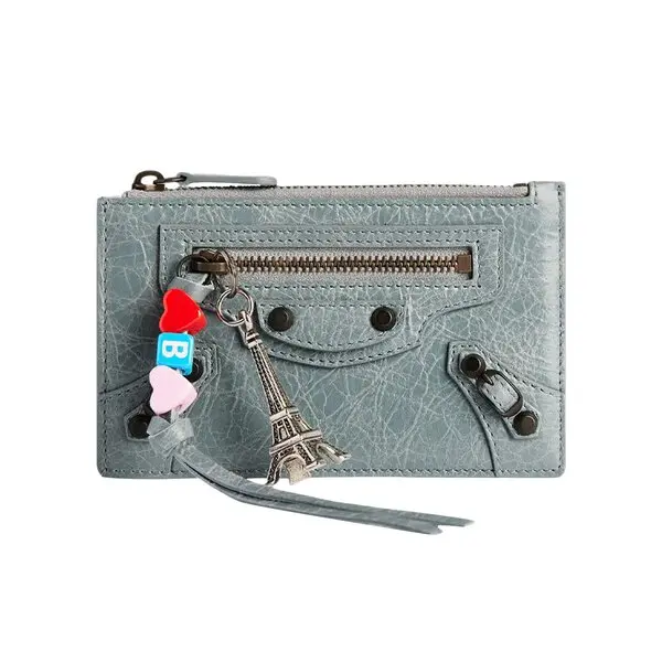 Balenciaga Le City Long Card Holder Grey - Blue