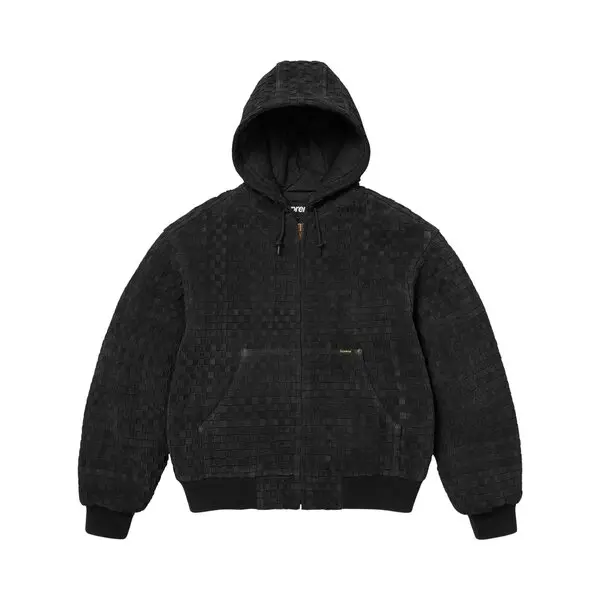 Supreme Woven Suede Hooded Work Jacket