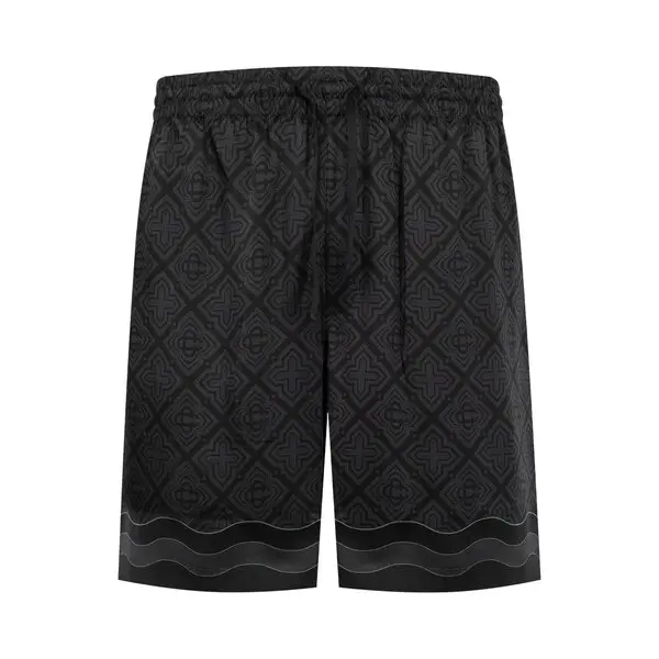 Casablanca Silk Shorts 'radiating Monogram