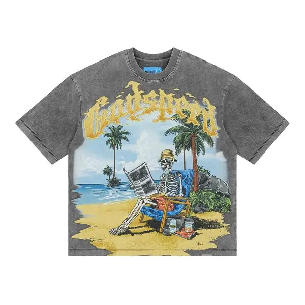 GODSPEED Skeleton Beach Ii T-shirt Wash - Grey