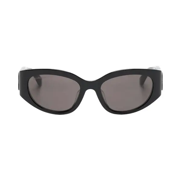 Balenciaga Oval Frame Sunglasses - Black