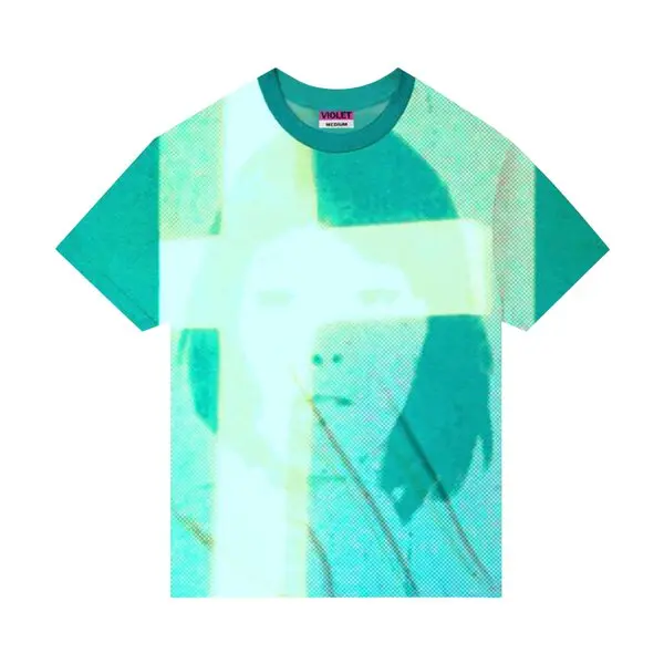 Violet Dead Ringer T-shirt 'persian - Green