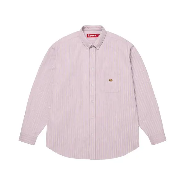 Supreme Loose Fit Oxford Shirt 'lavender Stripe