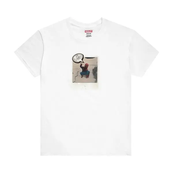 Violet Spiderman Polaroid T-shirt - White