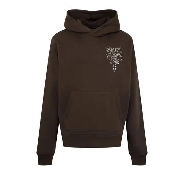 Amiri Lasso Embroidered Hoodie 'husk - Brown