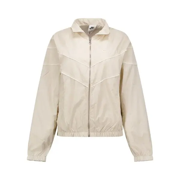 Nike Windrunner Loose Uv Woven Full-zip Jacket 'light Orewood /white - Brown