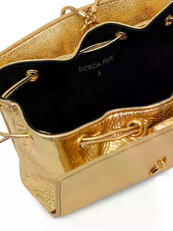 Patrizia Pepe Fly Metallic Leather Mini Bags