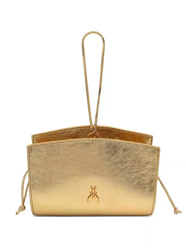 Patrizia Pepe Metallic Leather Mini Bag - Gold