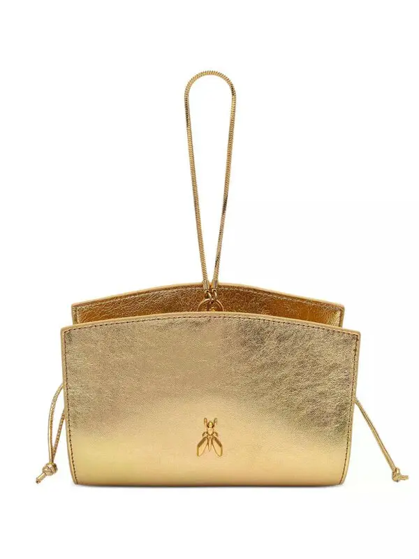Patrizia Pepe Metallic Leather Mini Bag - Gold