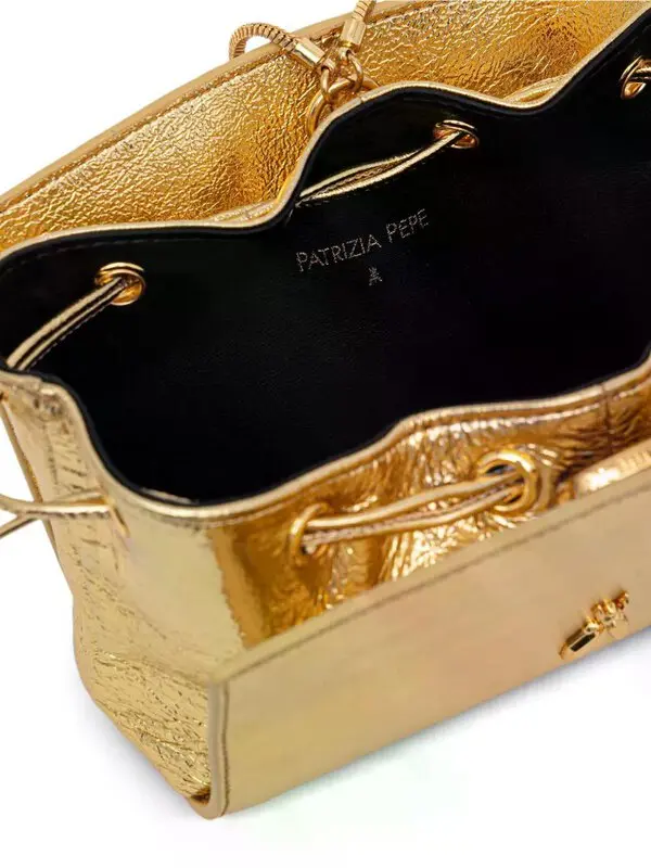 Patrizia Pepe Metallic Leather Mini Bag
