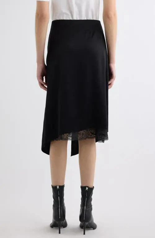 Acne Studios Asymmetric Ruffle Midi Skirt - Black