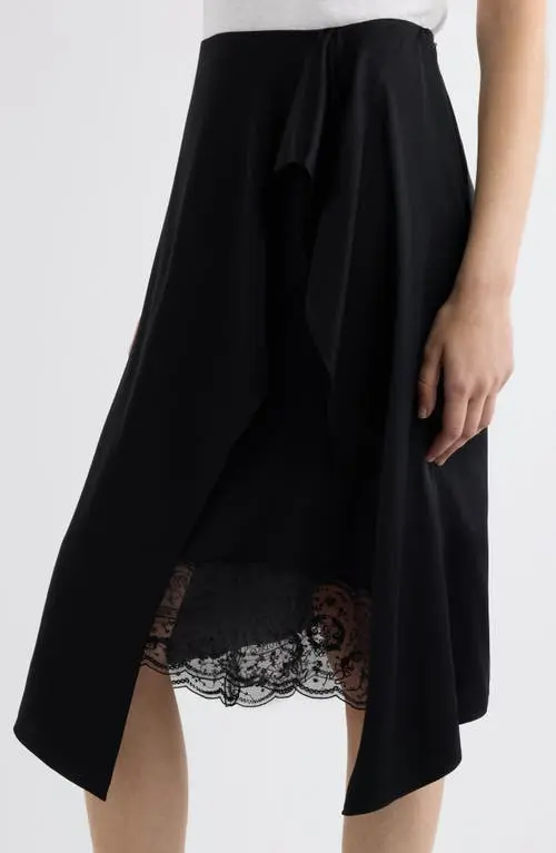 Acne Studios Asymmetric Ruffle Midi Skirt - Black