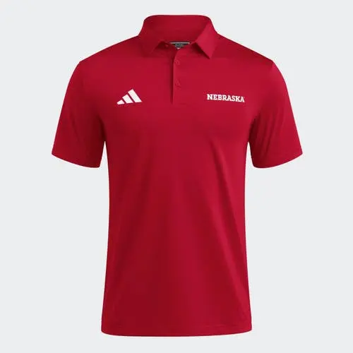 Adidas Nebraska Huskers Ultimate 365 Solid Polo - Red