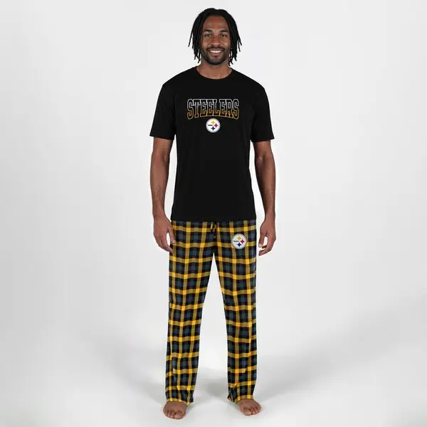 CONCEPTS SPORT Pittsburgh Steelers Highland Sleep Set - Black