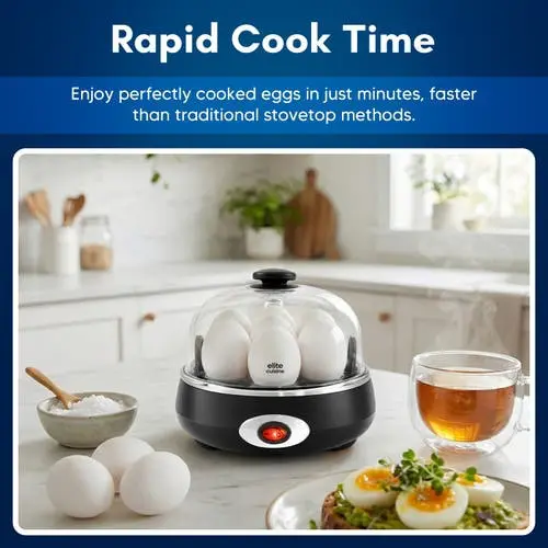 ELITE CUISINE Egc555 Automatic Easy Egg Cooker