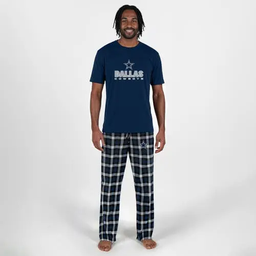 CONCEPTS SPORT Dallas Cowboys Big & Tall Highland Sleep Set - Navy