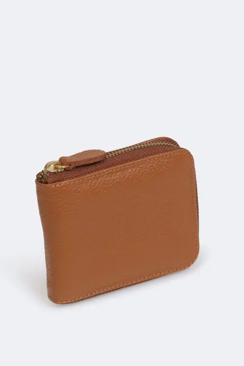 MESCH Mini Zip Wallet - Caramel