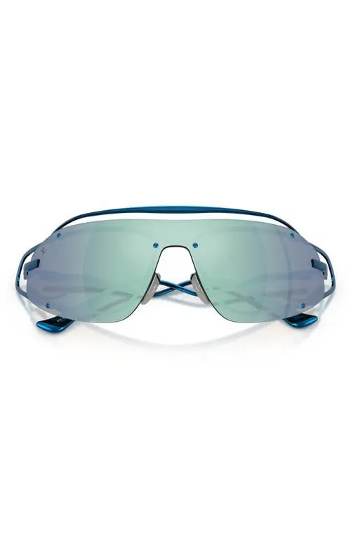 SCUDERIA FERRARI 32mm Small Mirrored Rectangular Sunglasses