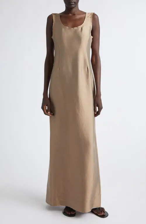 KALLMEYER Isadora Frayed Summer Virgin Wool Blend Gown - Copper