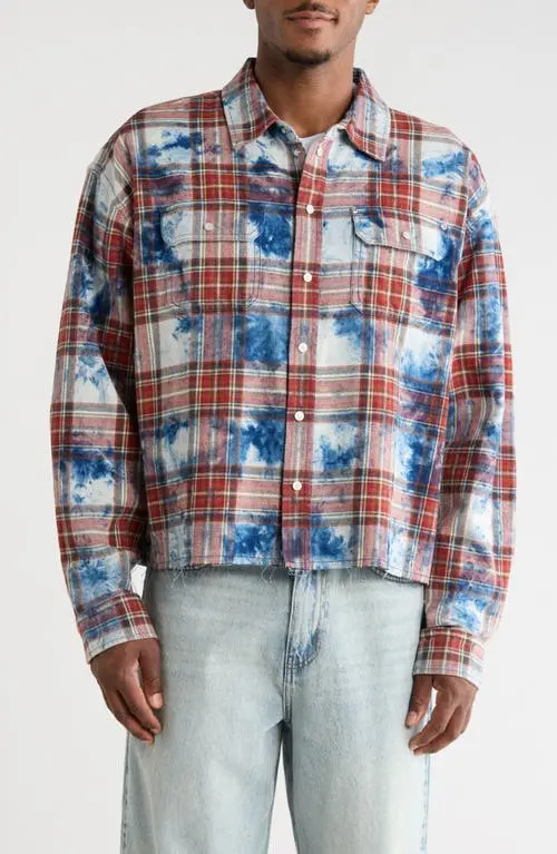 PURPLE BRAND Embellished Flannel Shirt - White Multi