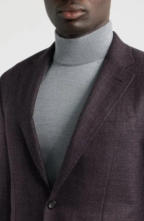 Canali Kei Trim Fit Solid Wool Sport Coat
