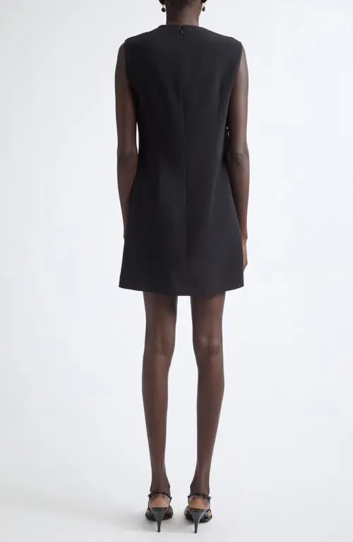 Versace Techno Cady Stretch Sleeveless Mini Dress With Medusa Buttons