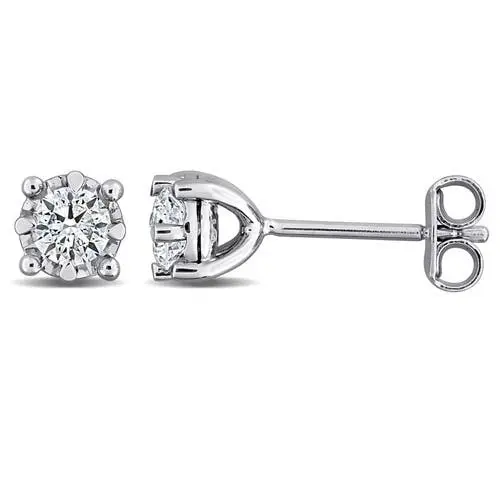JULIANNA B. 1/2 Ctw Lab-grown Diamond Stud Earrings - Sterling Silver