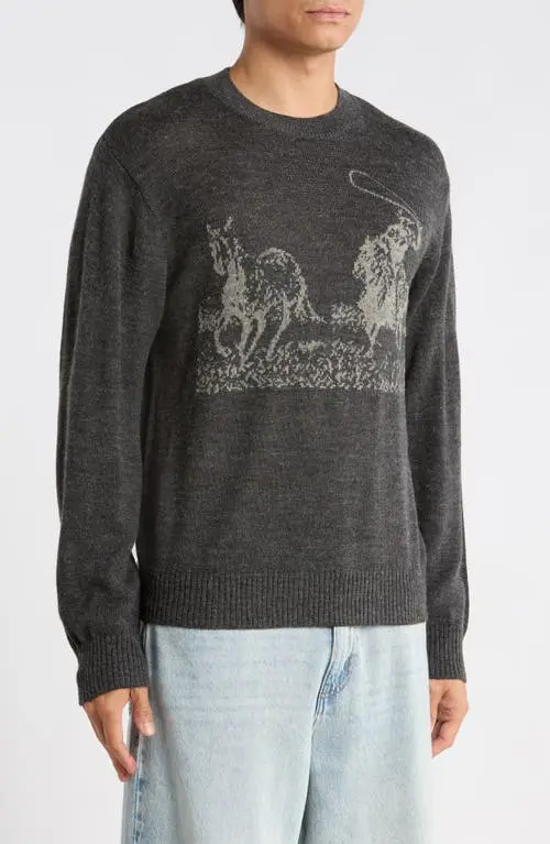 ONE OF THESE DAYS Just For A Moment" Printed Wool Blend Sweater