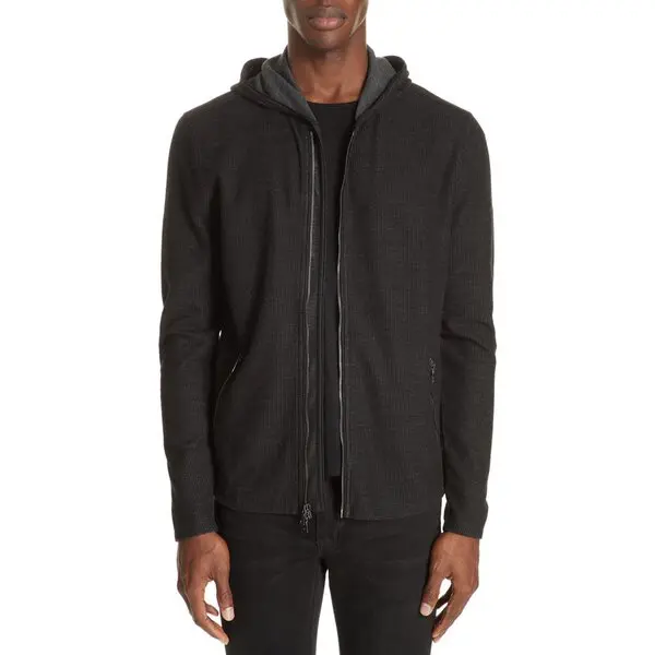 John Varvatos Zip Hoodie - Black