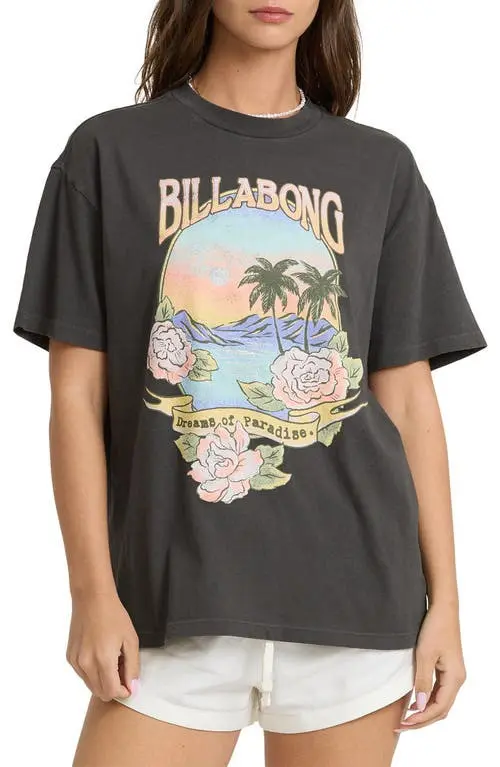 BILLABONG Dreamy Memories Graphic T-shirt - Off Black