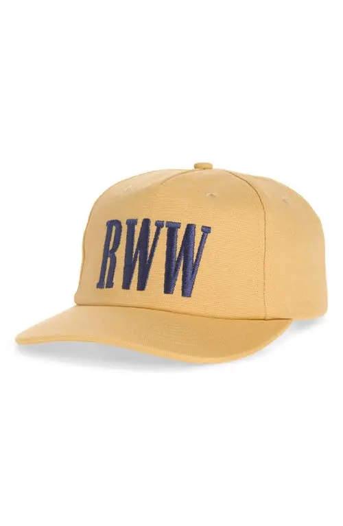 RODEO WORK WEAR Embroidered Cotton Canvas Baseball Cap - Tan/navy