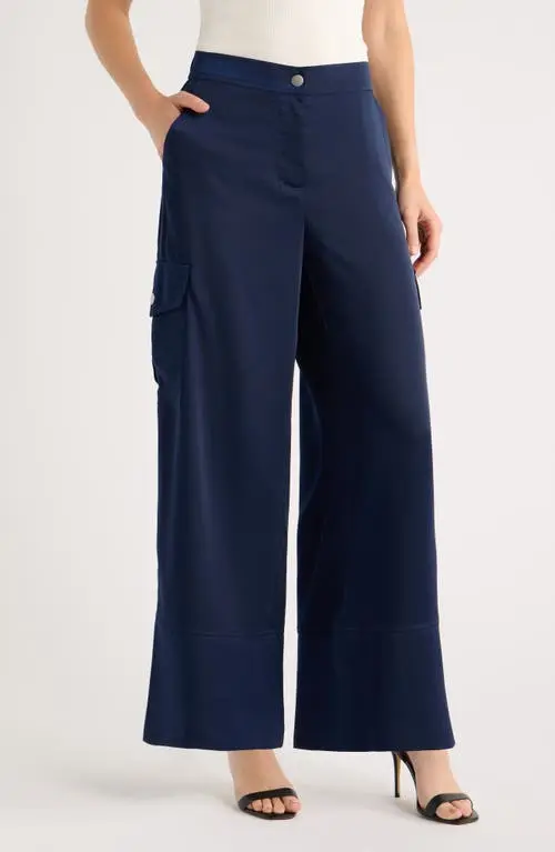 Bernardo Wide Leg Bellows Pocket Trousers