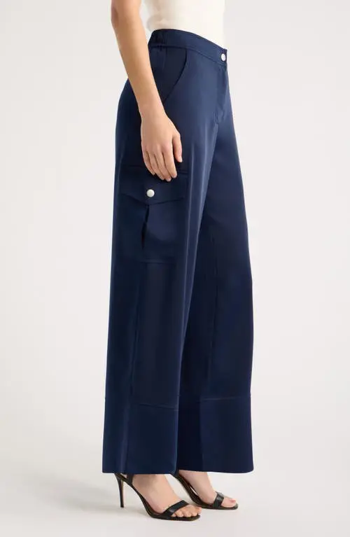 Bernardo Wide Leg Bellows Pocket Trousers