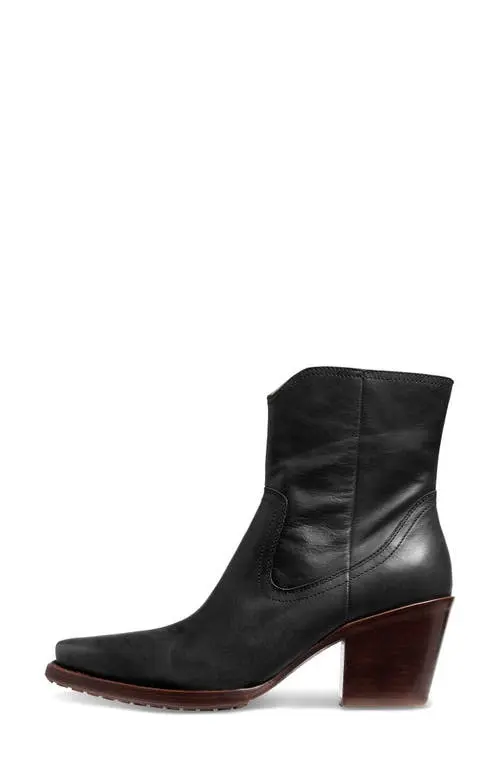 LEANNE FORD, MADE BY BEEK Leanne Ford X Beek Western-inspired Leather Block Heel Booties