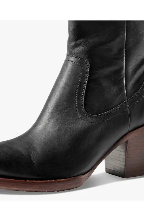 LEANNE FORD, MADE BY BEEK Leanne Ford X Beek Western-inspired Leather Block Heel Booties