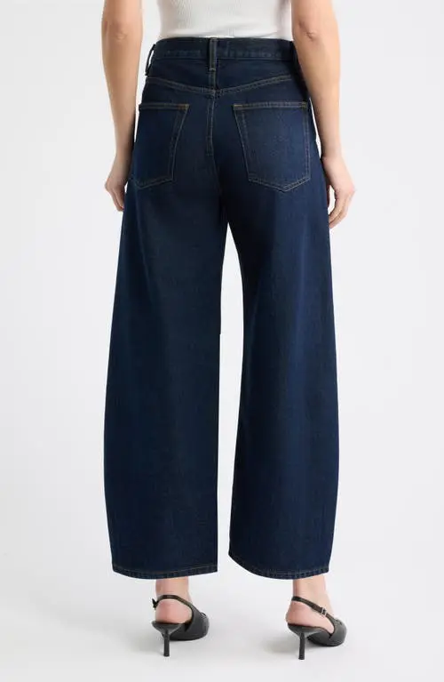 FRAME The Bow High Waist Crop Wide Leg Jeans - Rinse