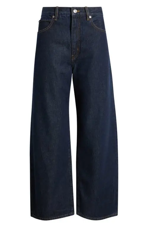 FRAME The Bow High Waist Crop Wide Leg Jeans - Rinse