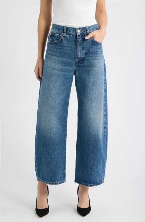 FRAME The Bow High Waist Crop Wide Leg Jeans - Soundwave