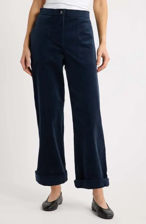 Eileen Fisher Straight Leg Ankle Pants - Maritime