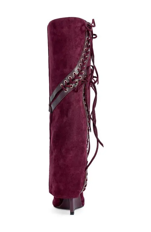 AZALEA WANG Mantegna Pointed Toe Wedge Boot