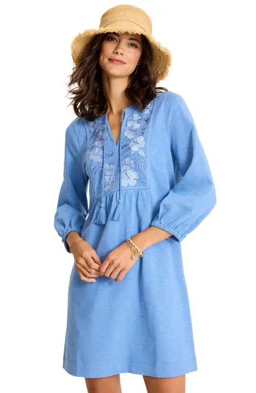 Tommy Bahama Sunset Harbor Embroidered Cotton Dress