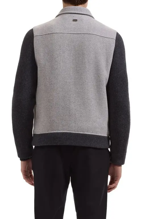Bugatchi Hybrid Knit Blouson Jacket - Graphite