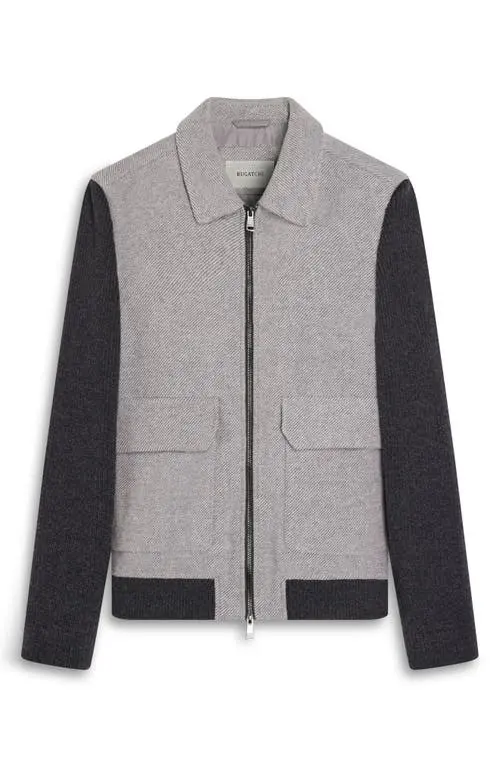 Bugatchi Hybrid Knit Blouson Jacket - Graphite
