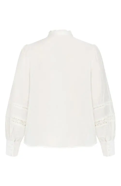 City Chic Whimsical Pintuck Lace Shirt